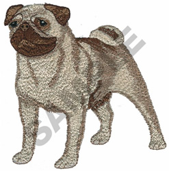 PUG Embroidery Design | AnnTheGran.com