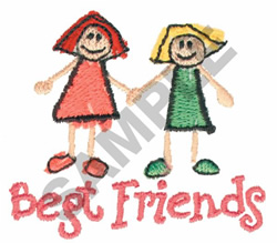 BEST FRIENDS Embroidery Design | AnnTheGran.com