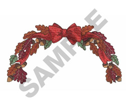 Free FALL GARLAND Embroidery Design | AnnTheGran.com