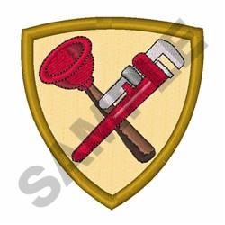 Plumbers Shield Embroidery Design | AnnTheGran.com