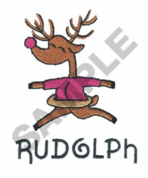 RUDOLPH Embroidery Design | AnnTheGran.com