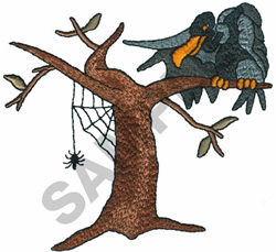 BUZZARD IN A TREE Embroidery Design | AnnTheGran.com