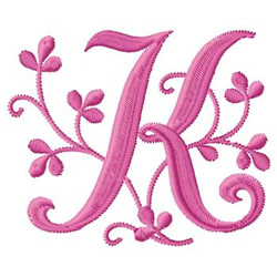 Monogram K Embroidery Design | AnnTheGran.com