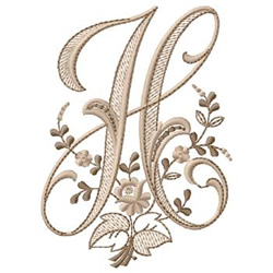 Monogram H Embroidery Design | AnnTheGran.com