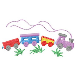Train Embroidery Design | AnnTheGran.com