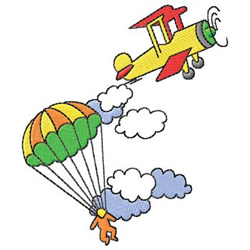 Skydiving Embroidery Design | AnnTheGran.com