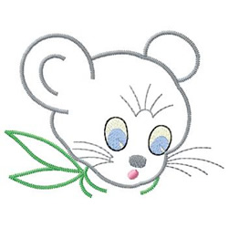 Mouse Face Embroidery Design | AnnTheGran.com