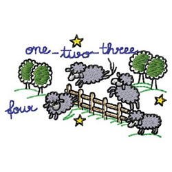 Counting Sheep Embroidery Design | AnnTheGran.com