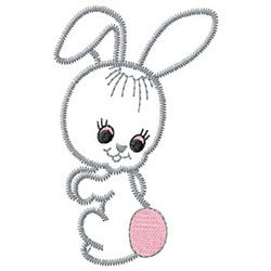 Fuzzy Tail Bunny Embroidery Design | AnnTheGran.com