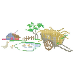 Farm Scene Embroidery Design | AnnTheGran.com