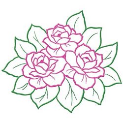 Floral Outline Embroidery Design | AnnTheGran.com