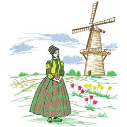Dutch Girl Embroidery Design | AnnTheGran.com