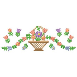 Floral Basket Embroidery Design | AnnTheGran.com