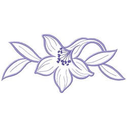 Lily Outline Embroidery Design | AnnTheGran.com