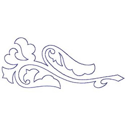 Scroll Floral Outline Embroidery Design | AnnTheGran.com