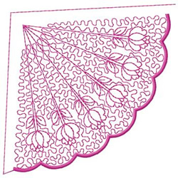 Scallop Floral Fan Embroidery Design | AnnTheGran.com