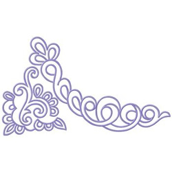 Scroll Outline Border Embroidery Design | AnnTheGran.com