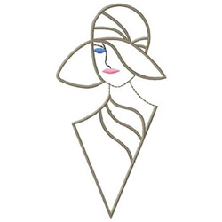 Vintage Lady Embroidery Design | AnnTheGran.com