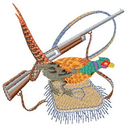 Pheasant Hunting Embroidery Design | AnnTheGran.com
