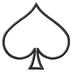Spade Outline Embroidery Design | AnnTheGran