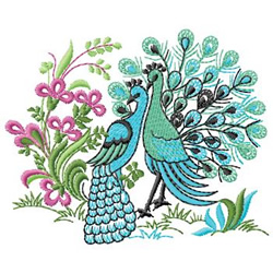 Peacocks Embroidery Design | AnnTheGran.com