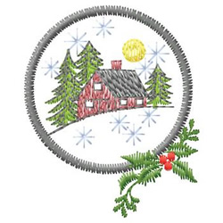 Winter Scene Embroidery Design | AnnTheGran.com