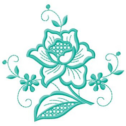 Cross Stitch Flower Outline Embroidery Design | AnnTheGran.com