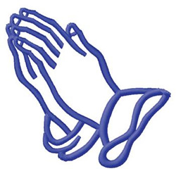 Praying Hands Outline Embroidery Design | AnnTheGran