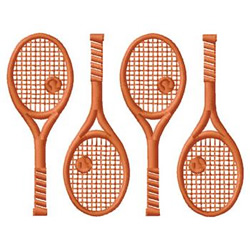Tennis Racquet Border Embroidery Design | AnnTheGran.com