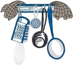 Kitchen Utensils Embroidery Design | AnnTheGran.com