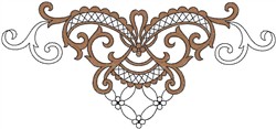 Brown Scroll Embroidery Design | AnnTheGran.com