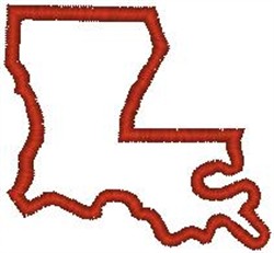 Louisiana Outline Embroidery Design | AnnTheGran.com