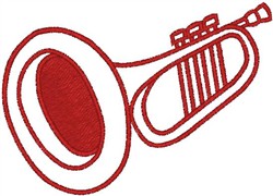 Trumpet Embroidery Design | AnnTheGran.com