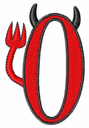 Red Devil O Embroidery Design | AnnTheGran.com
