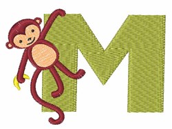 Animal Alphabet M Embroidery Design | AnnTheGran.com