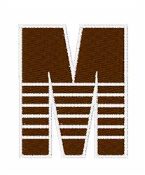 Buzzed Font M Embroidery Design | AnnTheGran.com