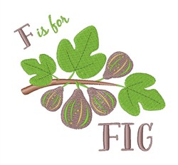 F Is For Fig Embroidery Design | AnnTheGran.com
