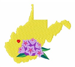 West Virginia State Embroidery Design | AnnTheGran.com