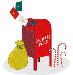 North Pole Mailbox Embroidery Design | AnnTheGran.com