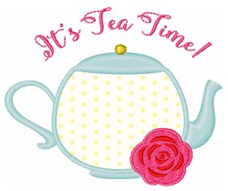Its Tea Time! Applique Embroidery Design | AnnTheGran.com