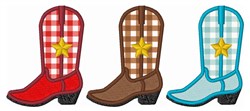 Cowboy Boots Applique Embroidery Design | AnnTheGran.com