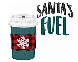 Santa Fuel Applique Embroidery Design | AnnTheGran.com