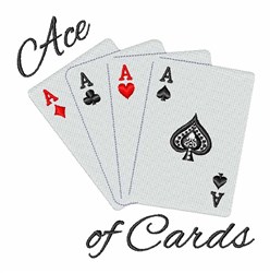 Ace Of Cards Embroidery Design | AnnTheGran.com