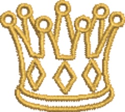 Crown Outline Embroidery Design | AnnTheGran.com