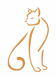 Cat Outline Embroidery Design | AnnTheGran.com