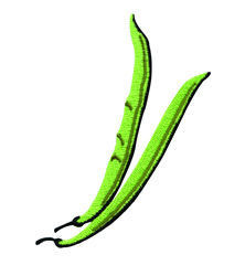 Green Beans Embroidery Design | AnnTheGran.com