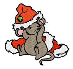 Christmas Mouse Embroidery Design | AnnTheGran.com