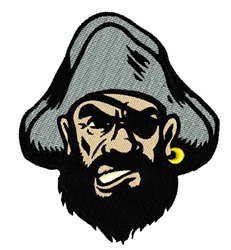 Pirate Mascot Embroidery Design | AnnTheGran.com