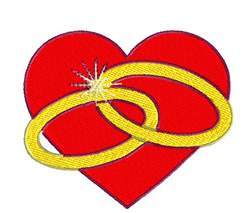 Wedding Rings Embroidery Design | AnnTheGran.com