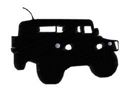 Hummer Silhouette Embroidery Design | AnnTheGran.com